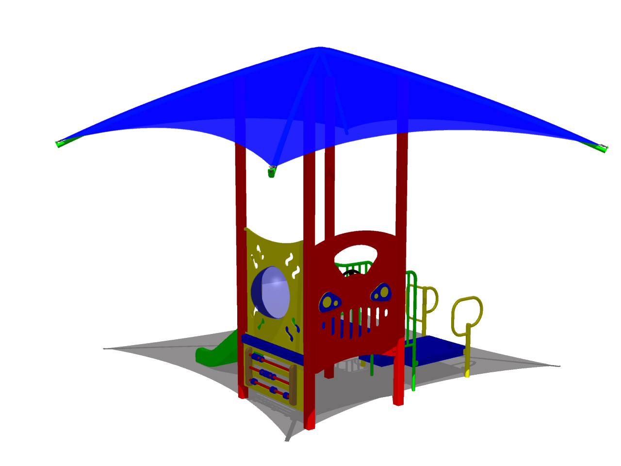 Toddler Unit With Shade Commercial Playground Equipment Toddler Unit With Shade Commercial Playground Equipment
